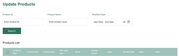 User Manual: FSC Certified Products Portal | FSC Connect